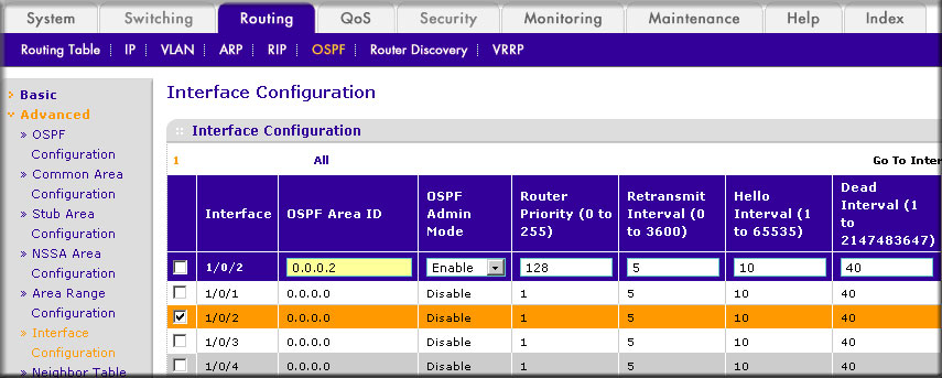 How Do I Configure Open Shortest Path First Ospf On A Border Router Using The Web Interface On